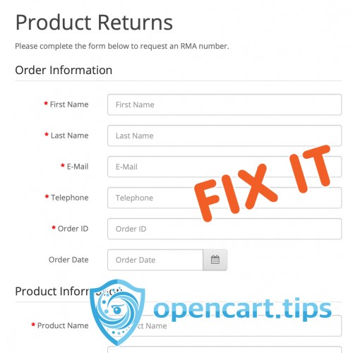 OpenCart - Order Return Email Notification