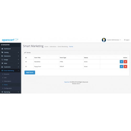 OpenCart - Egoi Email Marketing Automation and SMS Notifications