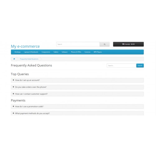 OpenCart - Advanced FAQ - Frequently Asked Questions