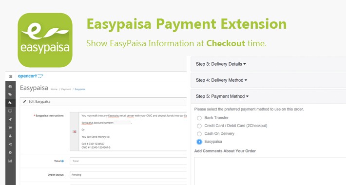 OpenCart - Easy Paisa Payment Extension