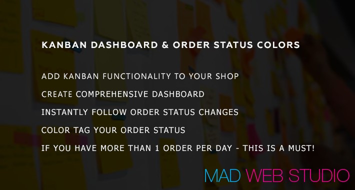 OpenCart - Kanban Dashboard & Order Status Colors