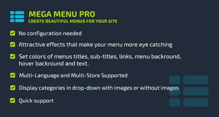 OpenCart - Mega Menu Pro