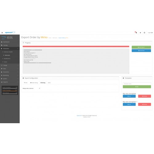 OpenCart - Export Orders to Excel