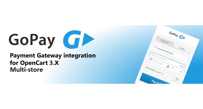 OpenCart - GoPay payment module - MULTISTORE- OC 3.X only
