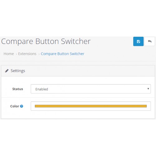 OpenCart - Compare Button Switcher 2.x