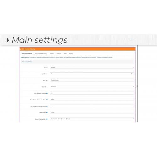 OpenCart - Modular Shipping for OC 3.x