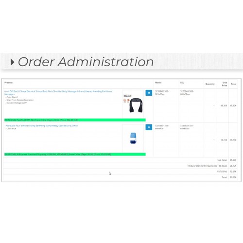OpenCart - Modular Shipping for OC 2.3.x