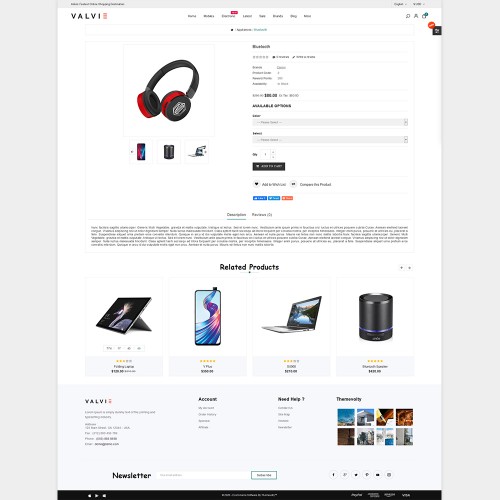 OpenCart - Valvie Electronic Mega Premium Opencart Theme