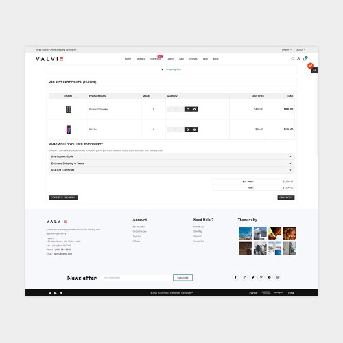 OpenCart - Valvie Electronic Mega Premium Opencart Theme