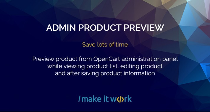 OpenCart - Admin Product Preview