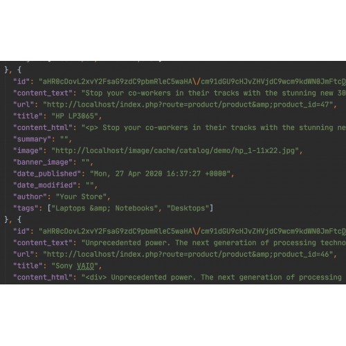 OpenCart - Products JSON Feed for OC 2.x