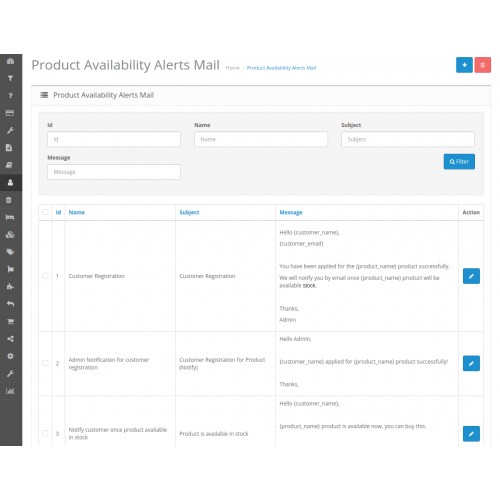 OpenCart - Opencart Notify Me When Available