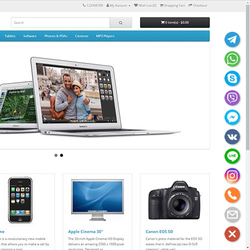 OpenCart - Widget Multi Connect