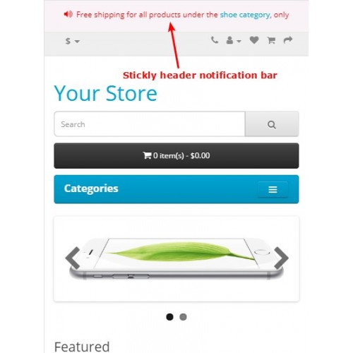 OpenCart Promotion Bar Free Shipping Bar Announcement Bar For OpenCart opencart-promotion-bar-free-shipping-bar-announcement-bar-for-opencart