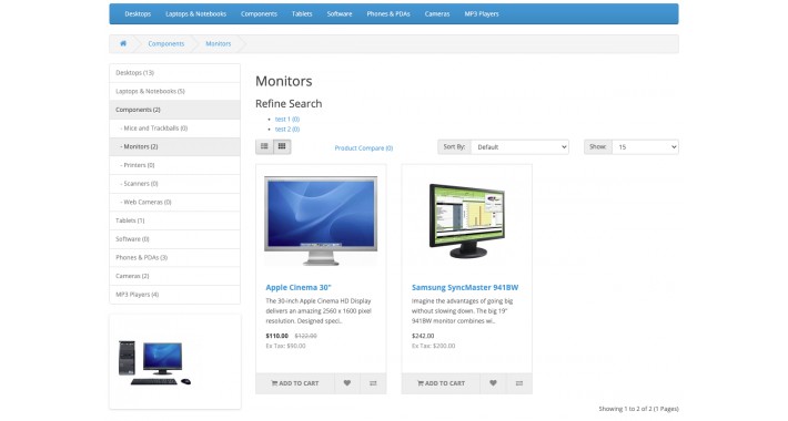 OpenCart - Load Grid View By Default Vqmod Required