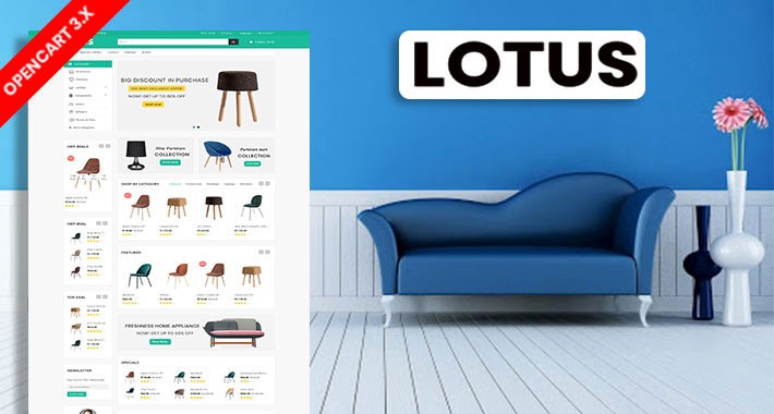 OpenCart - Lotus Furniture Responsive Ecommrce Website Template