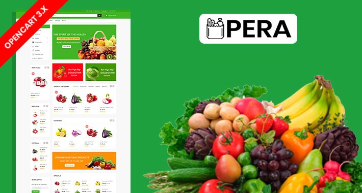 OpenCart - Pera Organic & Grocery Ecommrce Website Template