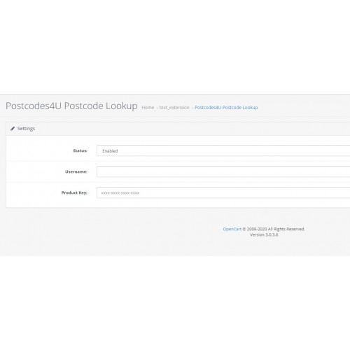 OpenCart Postcodes4u UK Postcode Lookup OpenCart Postcodes4u UK Postcode Lookup