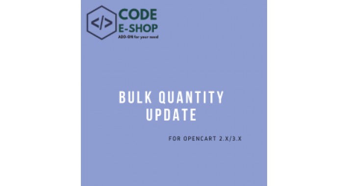 OpenCart - Bulk Quantity Update