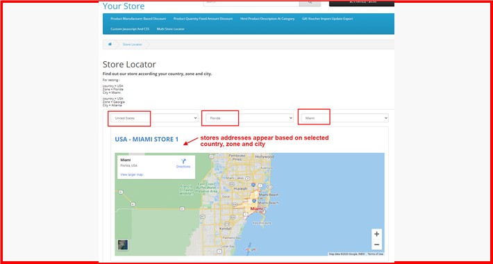OpenCart - Multi Store Locator