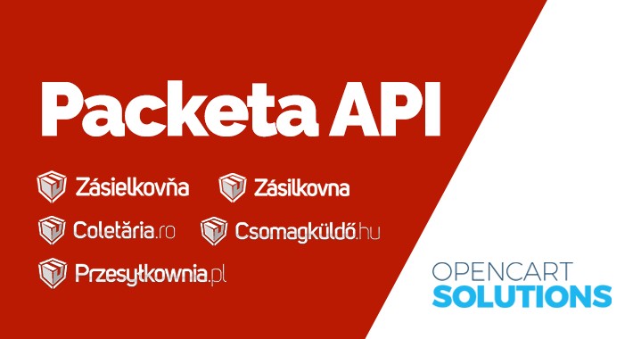 OpenCart - Packeta API (Zásielkovňa API) | OC3.x