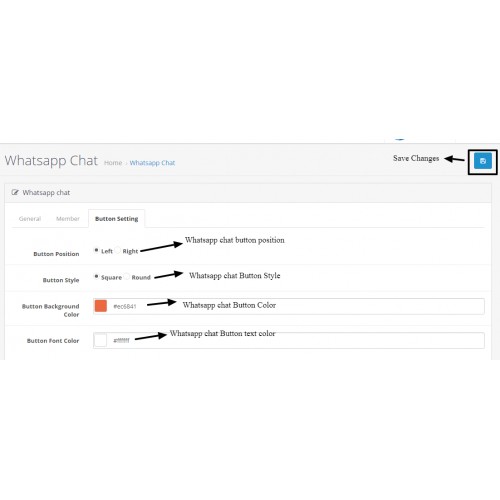 OpenCart - whatsapp chat and share tool