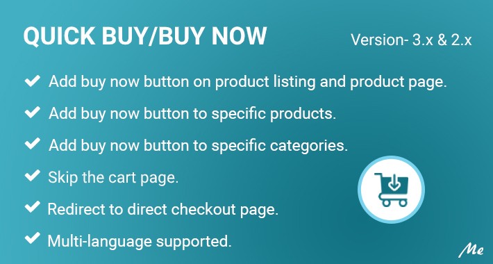 OpenCart - Quick Buy/Buy Now