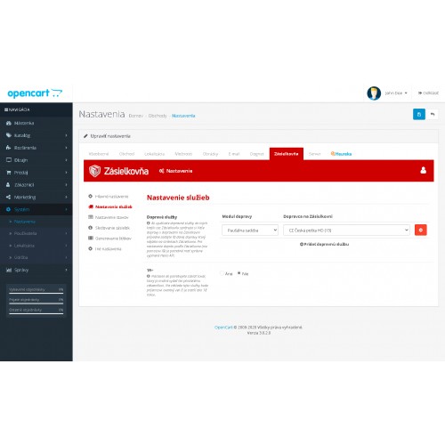 OpenCart - Packeta API (Zásielkovňa API) | OC3.x