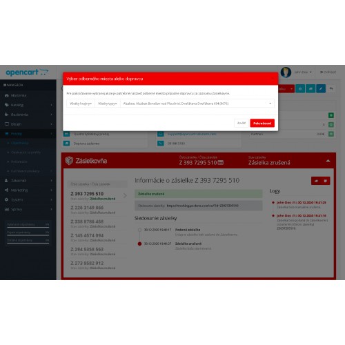 OpenCart - Packeta API (Zásielkovňa API) | OC3.x