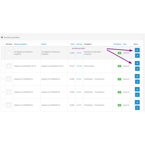 OpenCart - Preview product in the admin