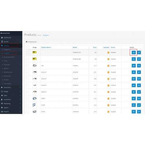 OpenCart - Preview product in the admin
