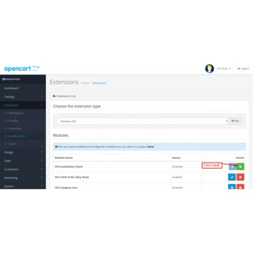 OpenCart - ZIPCODE AVAILABILITY