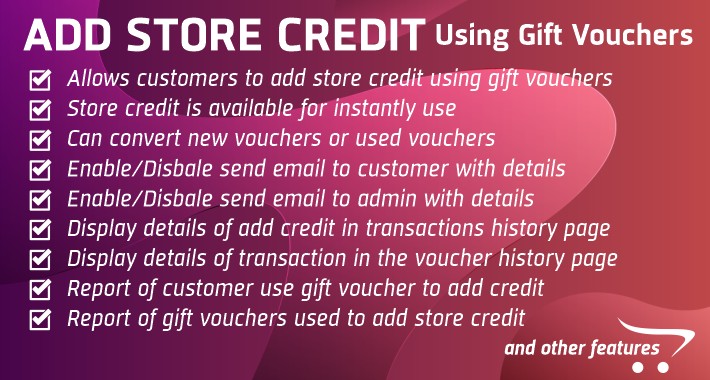 OpenCart - Add Store Credit - Gift Vouchers