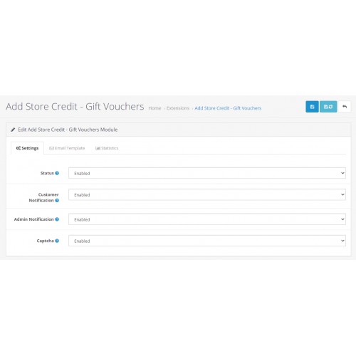 OpenCart - Add Store Credit - Gift Vouchers