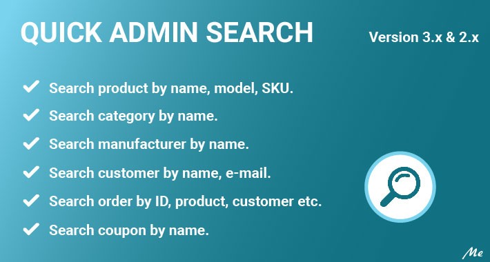 OpenCart - Quick Admin Search