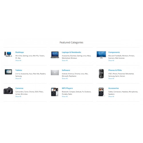 OpenCart - Featured Categories