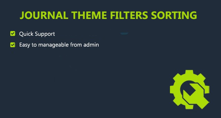 OpenCart - Journal Filter Sorting