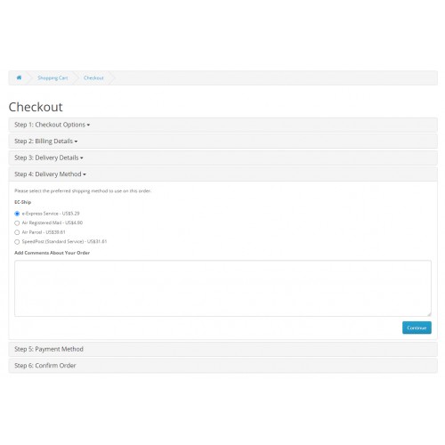 OpenCart - EC Ship Hong Kong Post Shipping Live Rates