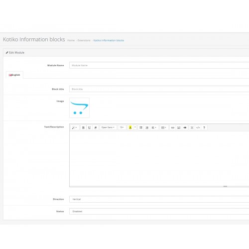 OpenCart - Kotiko Information blocks