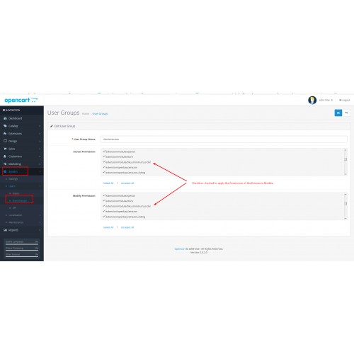 OpenCart - Checkout Minimum Order Total
