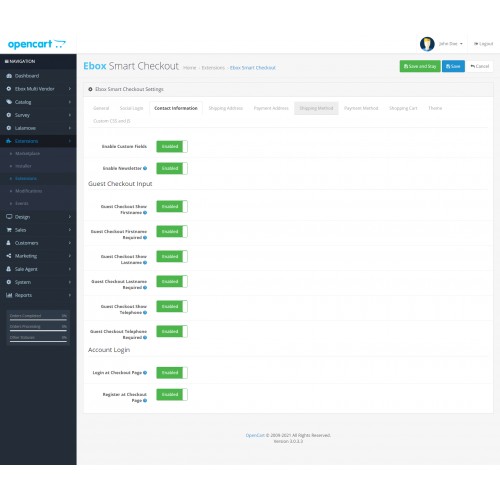 OpenCart - Smart Checkout
