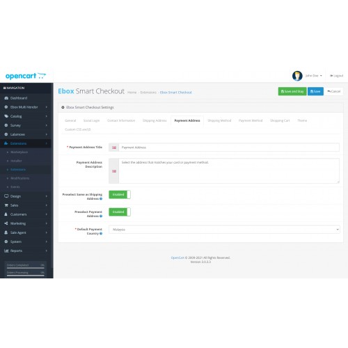OpenCart - Smart Checkout