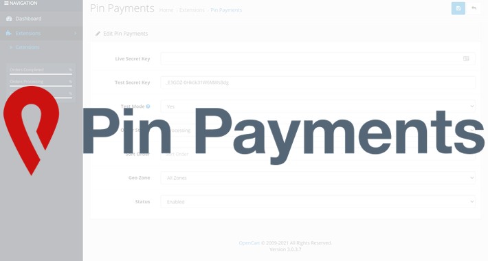 OpenCart - Pin Payments Payment Gateway | Australia