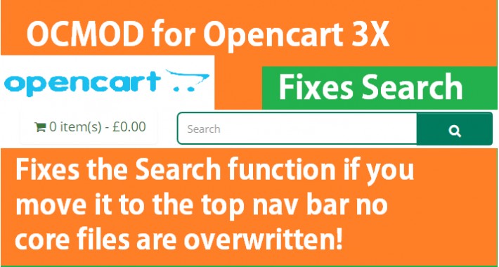 OpenCart - Fix Opencart search in nav top