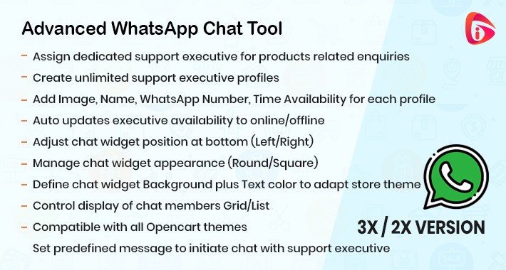 OpenCart - Advanced Whatsapp Chat Tool