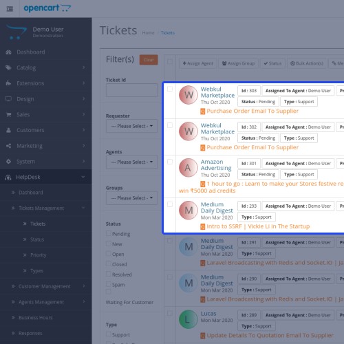 OpenCart - Opencart Ticket Helpdesk
