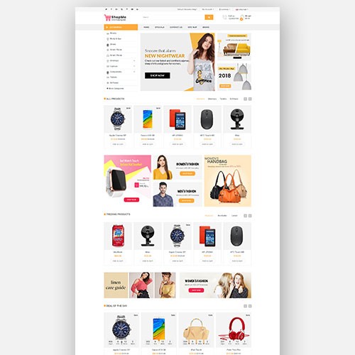 OpenCart - COMSHOP-01 Fashion, grocery, furniture, elecronic Free Install