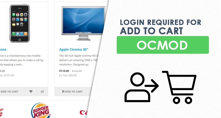 OpenCart - Login required for add to cart