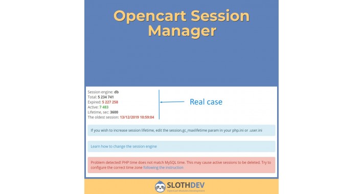OpenCart - Opencart Session Manager FULL