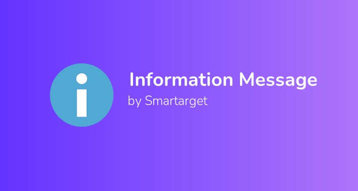 OpenCart - Smartarget Information message [Opencart 2x, 3x]